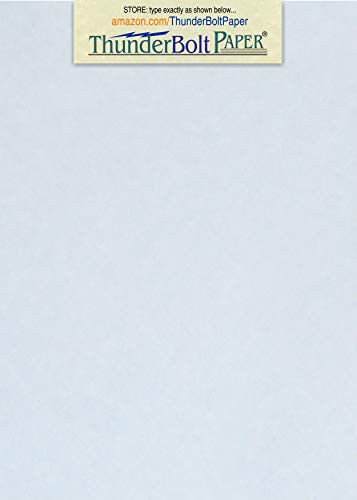 125 Light Blue Parchment 65lb Cover Weight Paper - 5