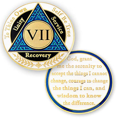 7 Year AA Medallions Coin - Alcoholics Anonymous Chips - Seven Years ...