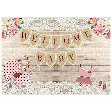 Allenjoy Rustic Welcome Baby Backdrop Background for Girl Girls ...