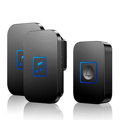Wireless Doorbell, Door Bell Chime Kit with 60 Melodies, 4 Levels of ...