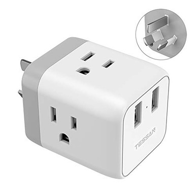 Australia China Power Plug Adapter, TESSAN 5 in 1 New Zealand Travel ...