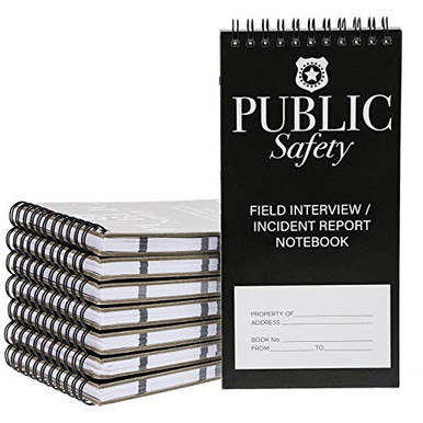 Juvale 12-Pack Police and Public Safety Field Interview Notebooks, 4 x ...