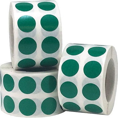 Color Coding Labels Green Round Circle Dots Bulk Pack for Organizing ...