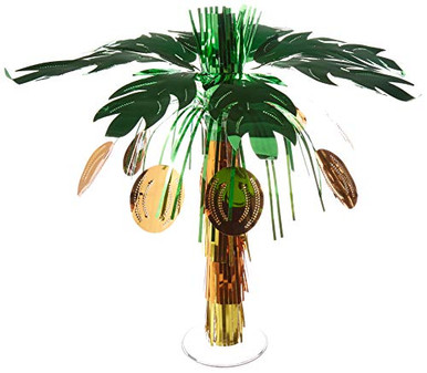 Creative Converting 6-Count Mini Foil Centerpieces, Luau Coconut Tree ...