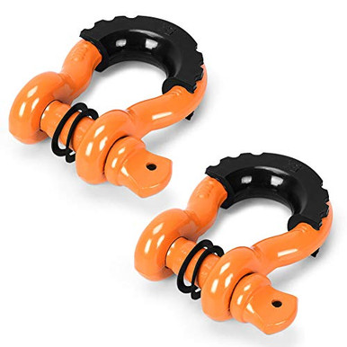 YITAMOTOR Shackles 3/4" (2 Pack) D Ring Shackle with Black Isolator ...