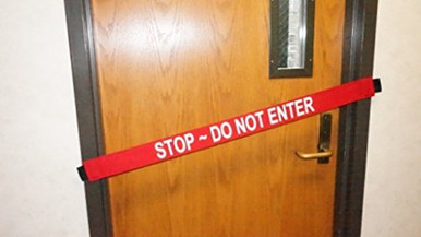 Stop - Do Not Enter - Nylon Banner with Magnetic Ends - Warehousesoverstock