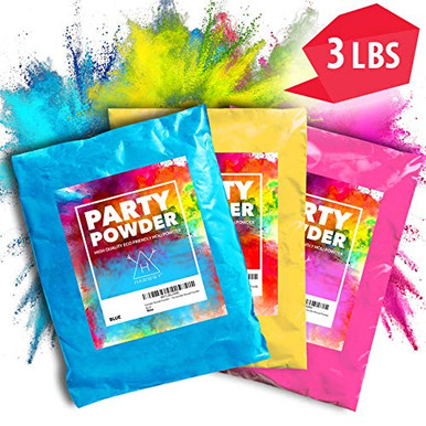 Hawwwy Color Powder (3) Pounds Pink, Blue, Yellow Packets of Colorful ...