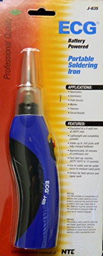 ECG J-035 Battery Powered Portable Electric Corded Soldering Iron, 9W ...