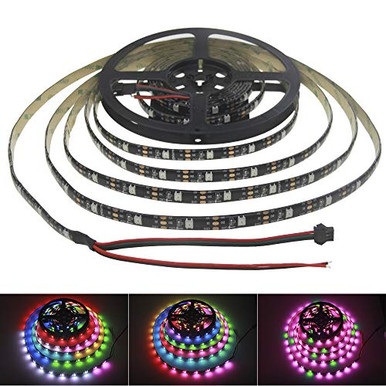 ALITOVE 16.4ft WS2812B Individually Addressable RGB LED Strip Light 5m ...