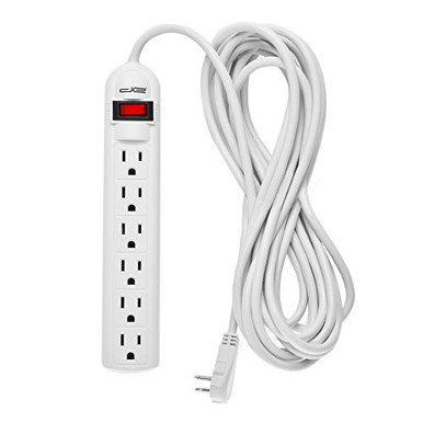 Digital Energy 6-Outlet Surge Protector Power Strip with 25 Foot Long ...