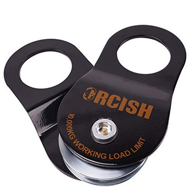 ORCISH 10T Recovery Winch Snatch Pulley Block 22000lb Capacity (Black ...
