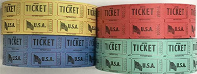 The Ticket Guru-Raffle Tickets - (4 Rolls of 2000 Double Tickets) 8,000 ...