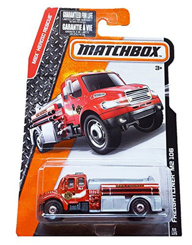Matchbox, 2016 MBX Heroic Rescue, Freightliner M2 106 Fire Truck [Red ...