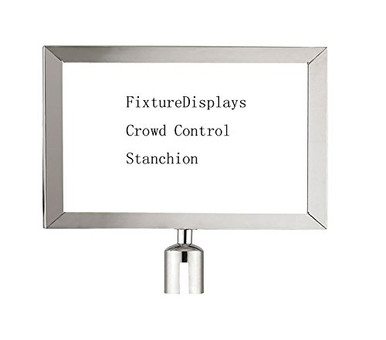 FixtureDisplays Crowd Control Stanchion Queue Barrier Post Sign Holder ...
