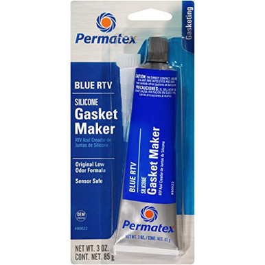 Permatex 80022 Sensor-Safe Blue RTV Silicone Gasket Maker, 3 oz. Tube ...