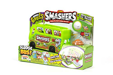 Smashers Sludge Bus Fold-Out Playset with 2 Exclusive Smashers Series 2 ...