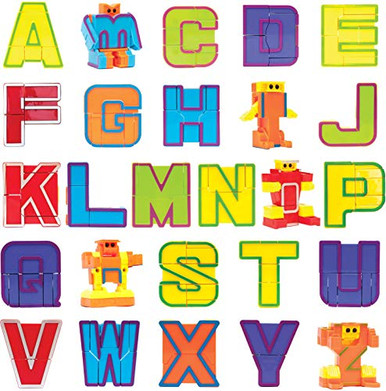 BleuZoo Alphabet Robots Action Figure Alpha-Bots Educational ABC ...