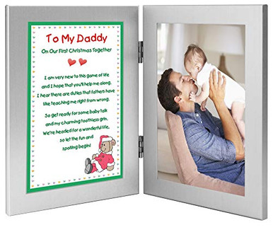 New Father, Poem from Baby to Daddy, Add 4x6 Inch Photo to Frame ...