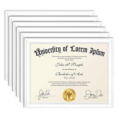 Icona Bay 8.5x11 Diploma Frame (6 Pack, White), Certificate Frame ...