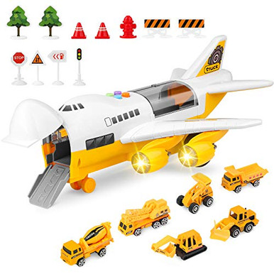 BAZOVE Construction Trucks Car Toys Set with Inertia Wheel Transport ...