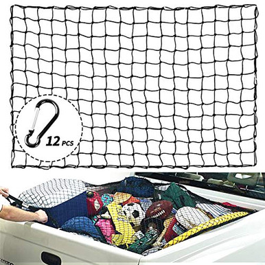 XCAR 4' X 6' Heavy Duty Bungee Cargo Net Stretches to 8' x 12' with ...
