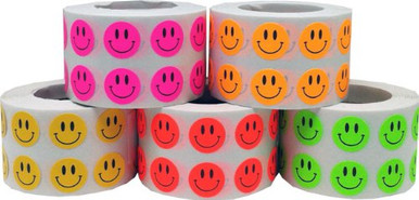 Smiley Face Stickers Happy Face Labels for Teachers Bulk Pack 1/2 Inch ...