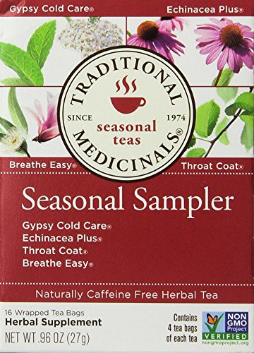 Traditional Medicinals Seasonal Tea Sampler Variety Pack 16 ea ...