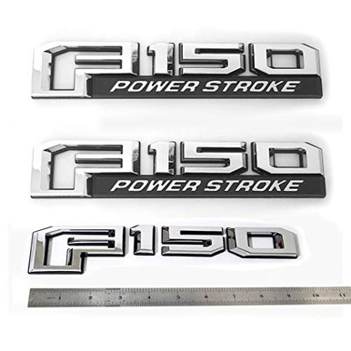 3x OEM F150 Powerstroke Emblems Side Fender F150 Power Stroke Tailgate ...