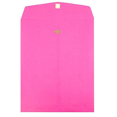 JAM PAPER 9 x 12 Colored Envelopes with Clasp Closure - Ultra Fuchsia ...