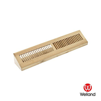 WELLAND 24 Inch White Oak Hardwood Vent Baseboard Diffuser Wall ...