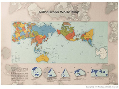 AuthaGraph World Map. A new world map reengineered to represent the true relative sizes of ...