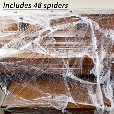 850sqft Fake Spider Web Halloween Decorations Outdoor Party Props ...