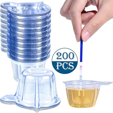 200 Pieces Urine Cups Plastic Urine Collection Cups Disposable Urine ...