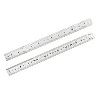 uxcell Straight Ruler 30cm 12 Inch Metric Stainless Steel Measuring ...