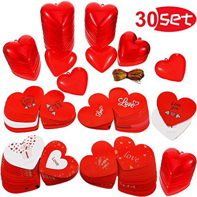 60 pieces Valentines Day Gifts Cards Valentines Cards with 30 ...
