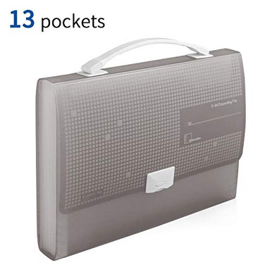 13 Pocket Expanding File Organizer Accordion File Folder with Hand-Held ...