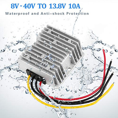 DC Voltage Reducer Automatic Buck Boost Converter DC 8V-40V to 13.8V 10A Step Down Up Regulator ...