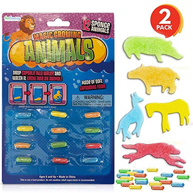 ArtCreativity Magic Growing Animal Capsules Grow in Water 2 Packs with ...