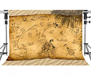 Treasure Map Backdrop for Treasure Hunt Party MEETSIOY Brown Vintage ...