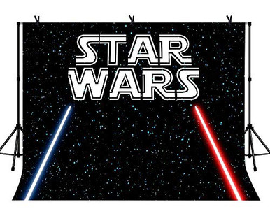LYLYCTY 7x5ft Star Wars Backdrop for Birthday Party Black Sky Universe ...
