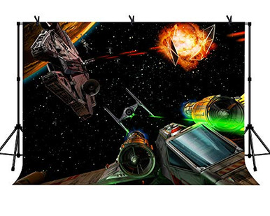 LYLYCTY 7x5ft Star Wars Backdrop for Birthday Party Universe Wars ...