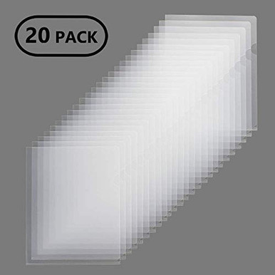 KONIBN Clear Document Folder Copy Safe Project Pockets, 20 Pack A4 Size ...