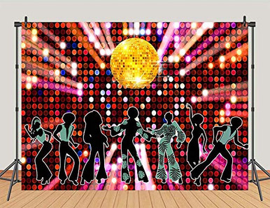 70s 80s 90s Disco Fever Dancers Prom Party Decor Photography Backdrop ...