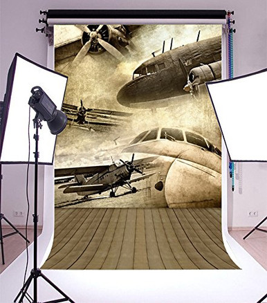 Laeacco 5x7FT Vinyl Backdrop Photography Background Retro Aviation ...