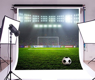 Laeacco 8x8FT Vinyl Photography Background Stadium Football Match Green ...