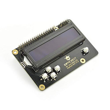 DFROBOT IIC 16x2 RGB LCD KeyPad HAT for Raspberry Pi V1.0Black - Warehousesoverstock