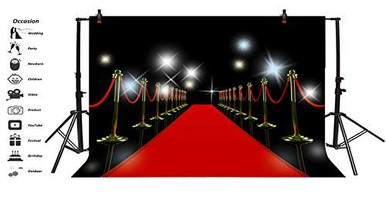 Baocicco 5x3ft Vinyl Red Carpet Backdrop Photography Background ...