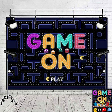 Pac-Man Themed Photography Backdrop Children Birthday Party Supplies ...