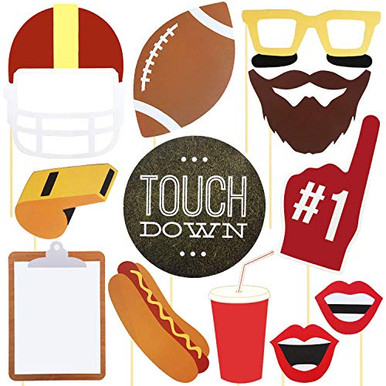Football Party Photo Booth Props - Birthday Decoration for Game Day ...