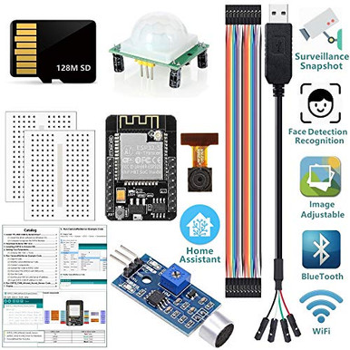 ESP32 CAM Arduino Kits Monitor Snapshot Face Detection Recognition WiFi Bluetooth Camera Module ...